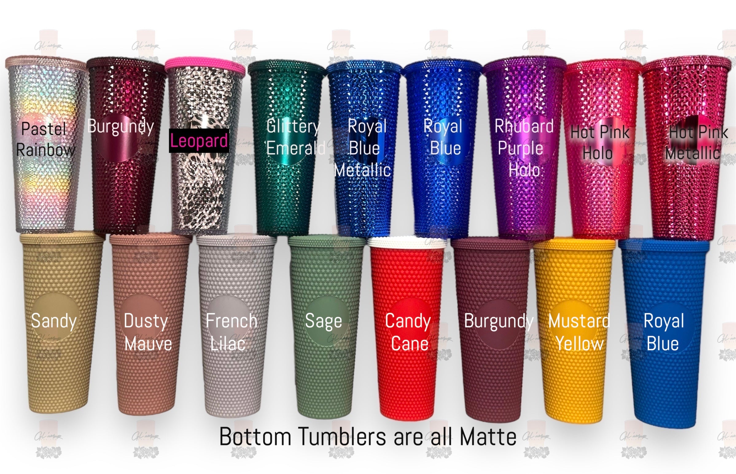 Studded Tumblers – Gl'amourXx Designs